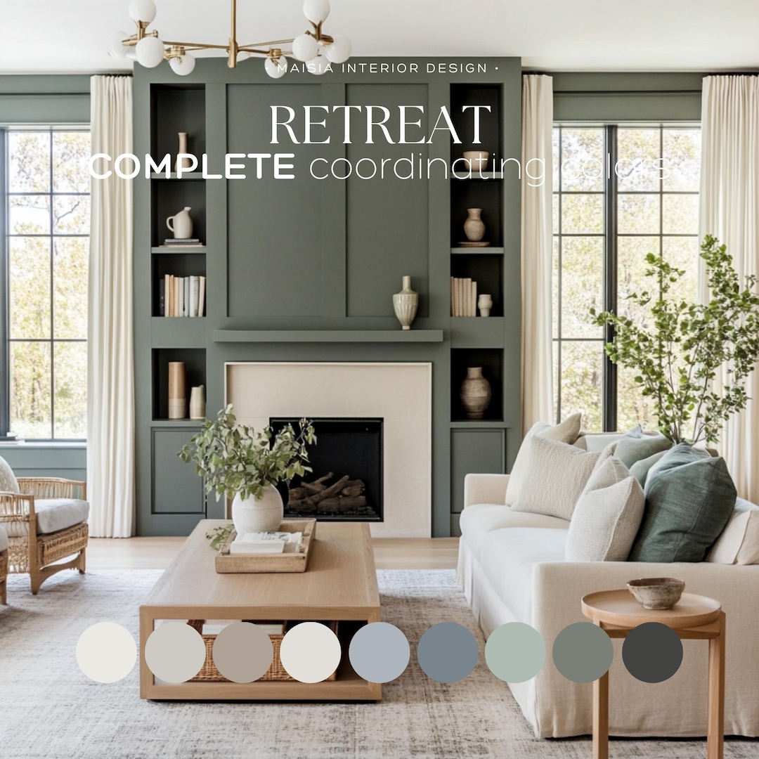 RETREAT Sherwin Williams Color Palette of the Year 2025 Whole House ...