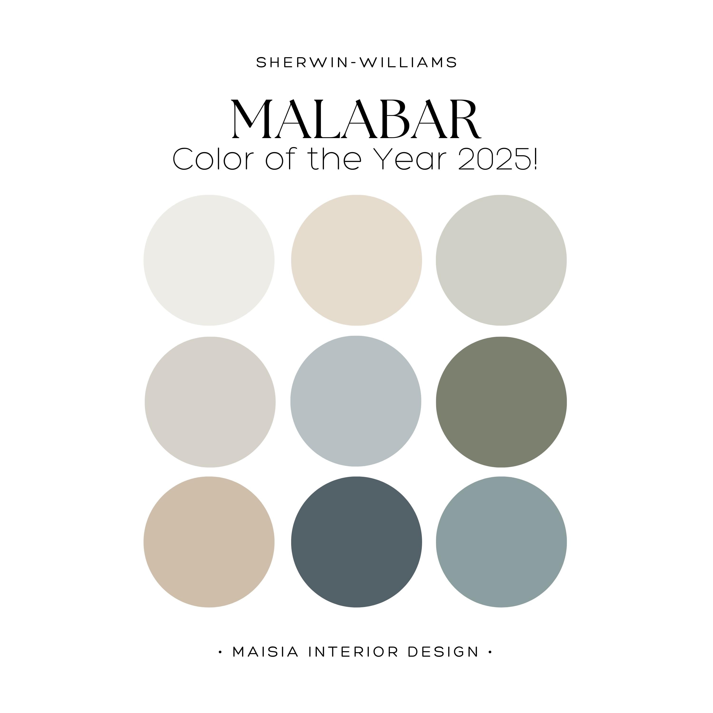 MALABAR Sherwin Williams Color of the Year 2025 Peaceful Neutral Color ...