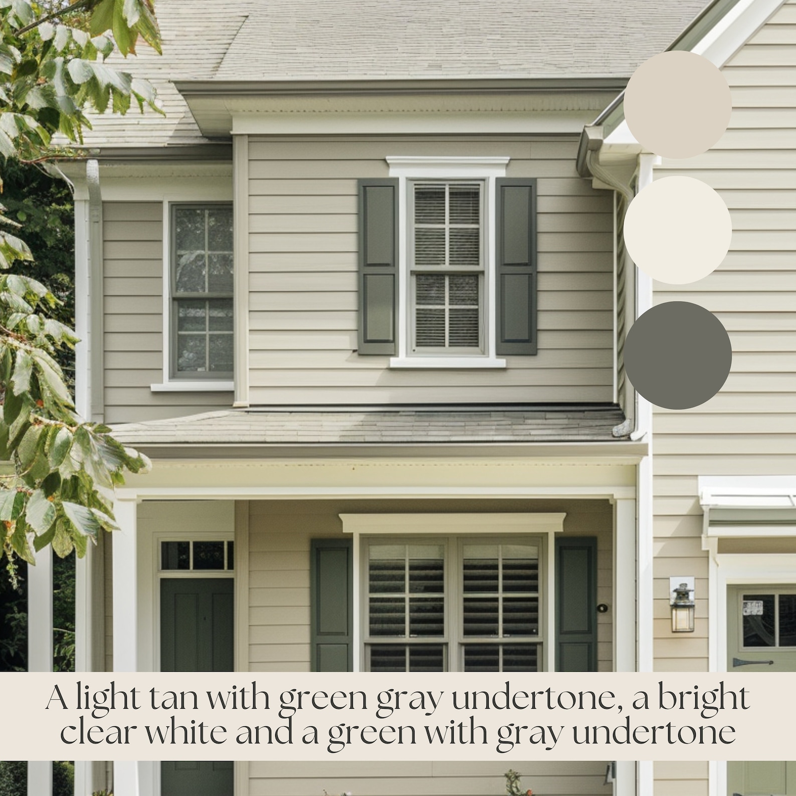 Beige EXTERIOR House Paint Color Combination Tan Coordinating Color for ...
