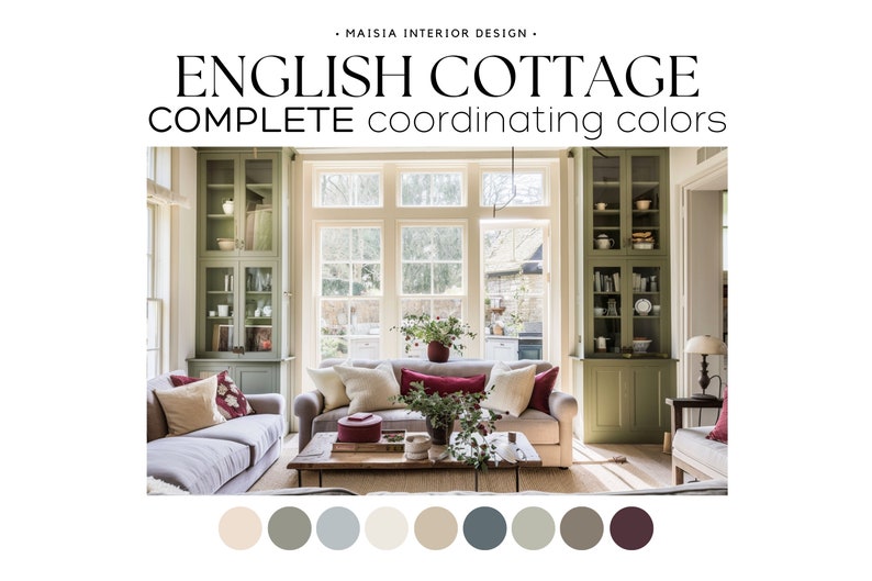 ENGLISH COTTAGE Color Whole House Paint Palette Sherwin Williams Color ...
