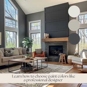 MODERN FARMHOUSE Paint Palette Kendall Charcoal Benjamin Moore Color Palette Whole House Paint ...