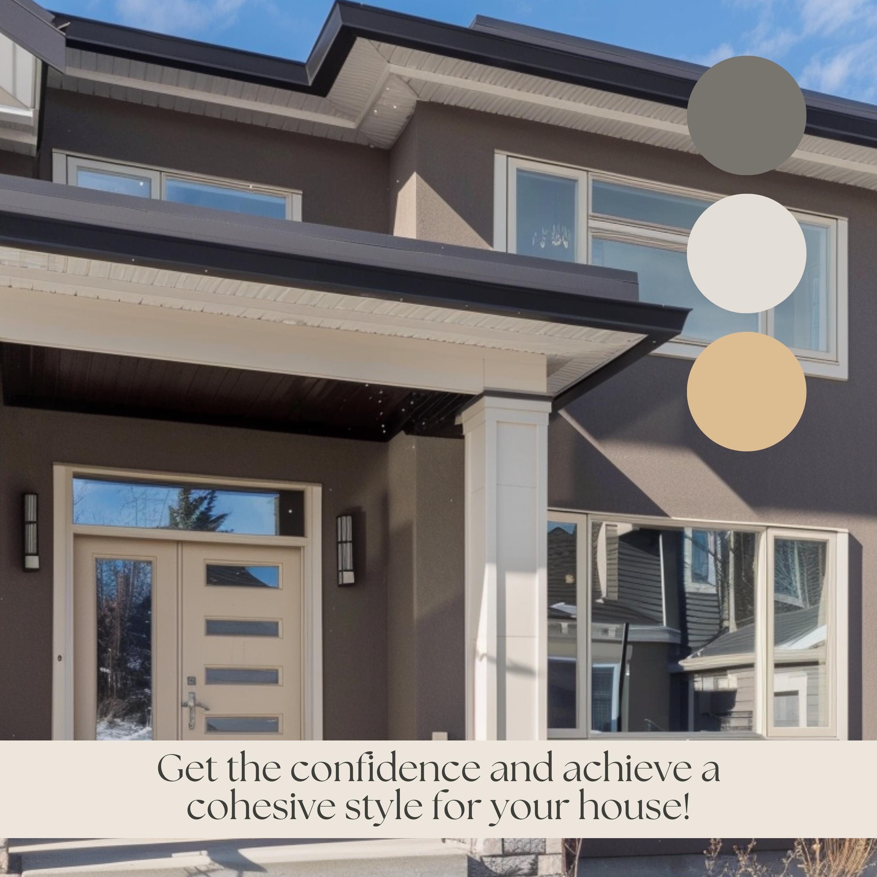 MODERN HOUSE EXTERIOR Color Palette Sherwin Williams Color Scheme Black ...