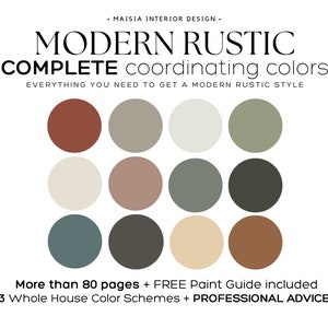 Sherwin Williams Color Palette MODERN RUSTIC Color Palette Whole House ...