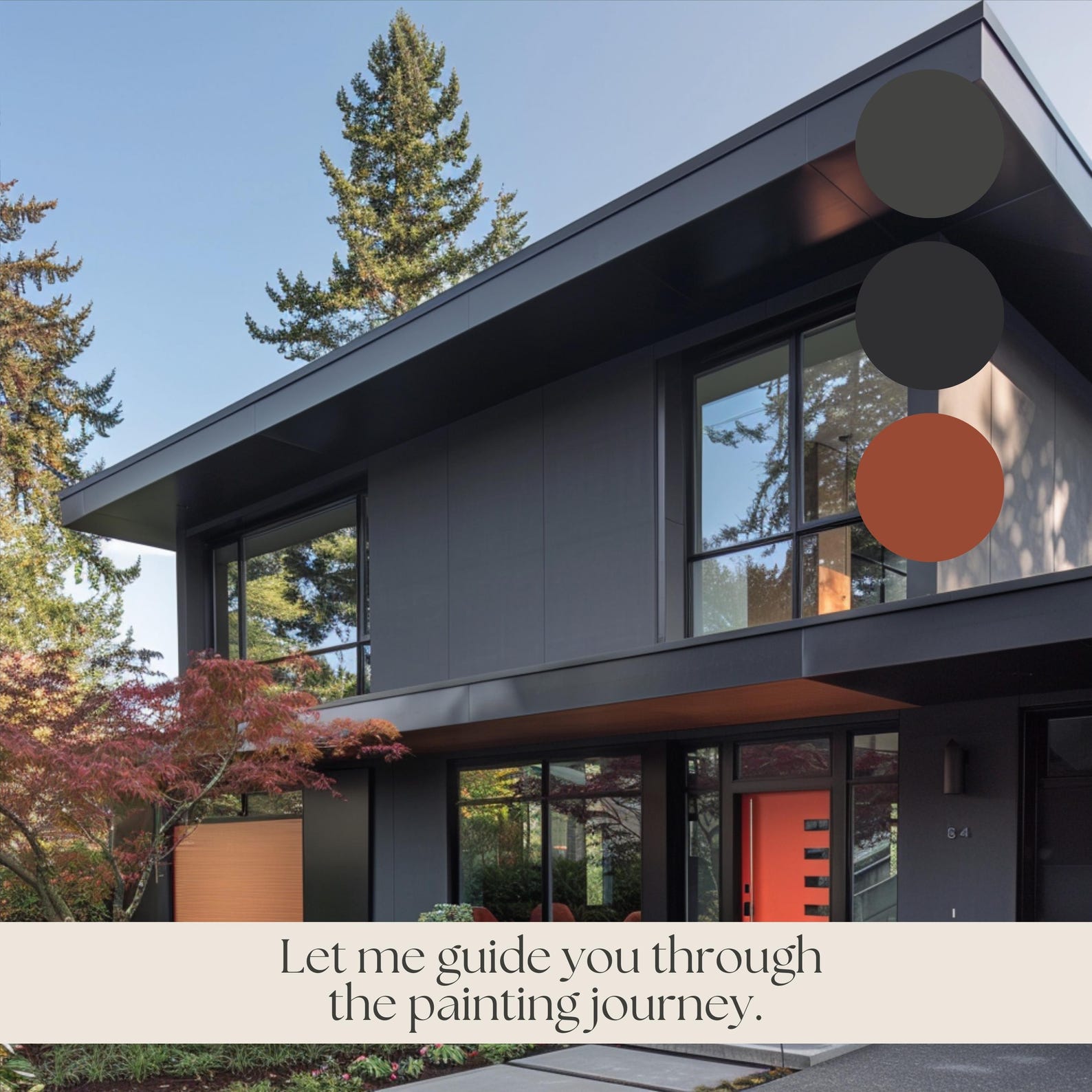 MODERN HOUSE EXTERIOR Color Palette Sherwin Williams Color Scheme Black ...