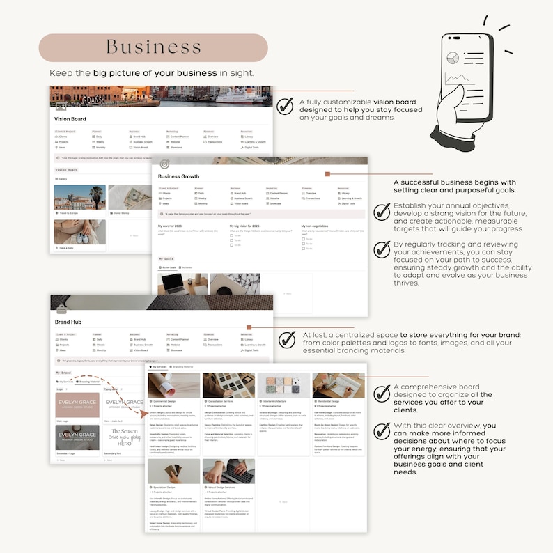 INTERIOR DESIGNER Notion Template Small Business Planner Notion ...