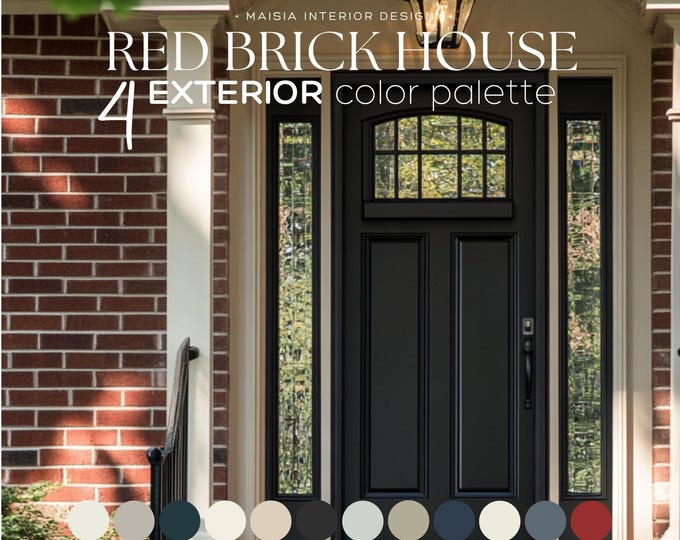 Traditional Red Brick Exterior Paint Palette by Sherwin Williams ...