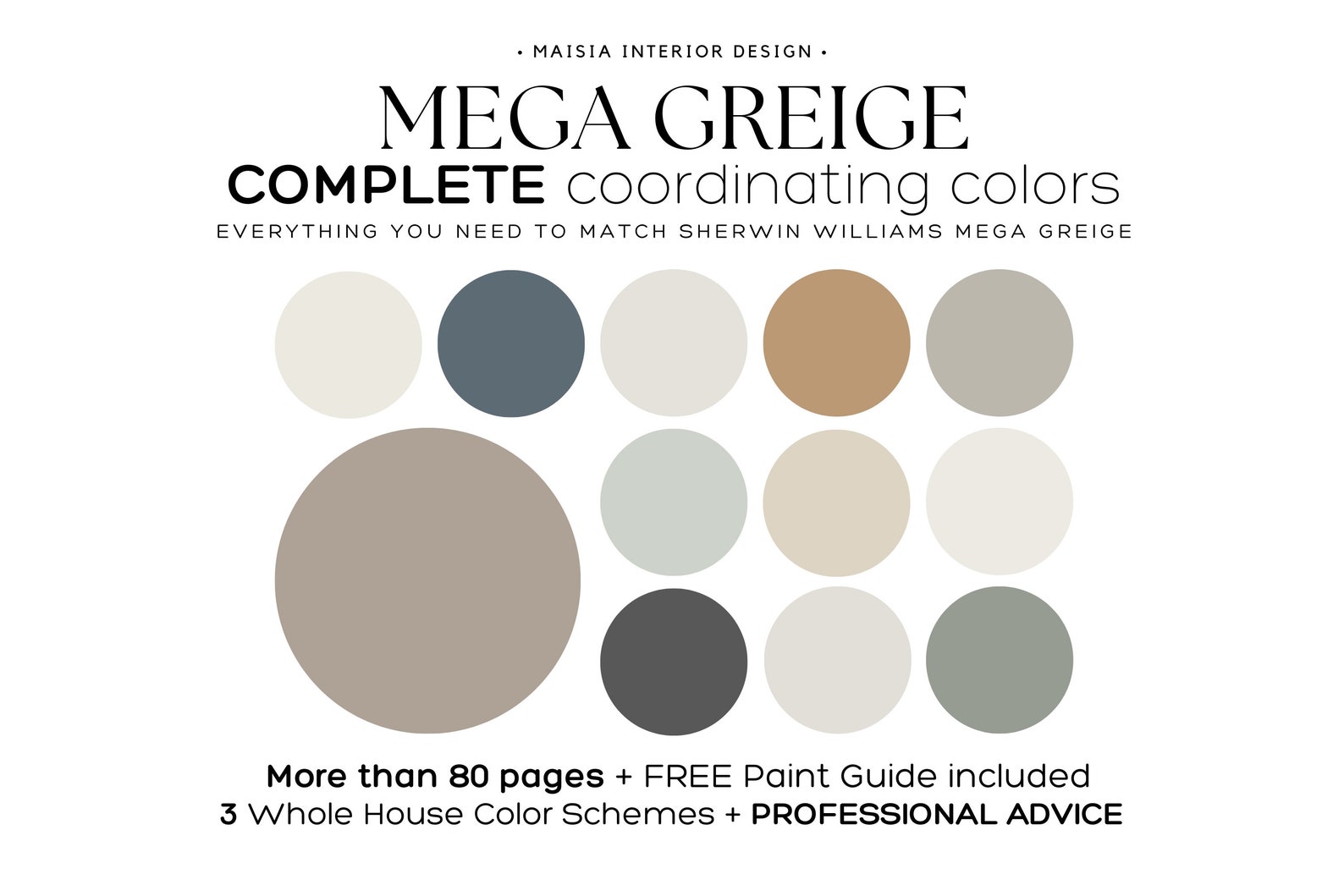 MEGA GREIGE Color Palette Sherwin Williams Color Palette Whole House ...