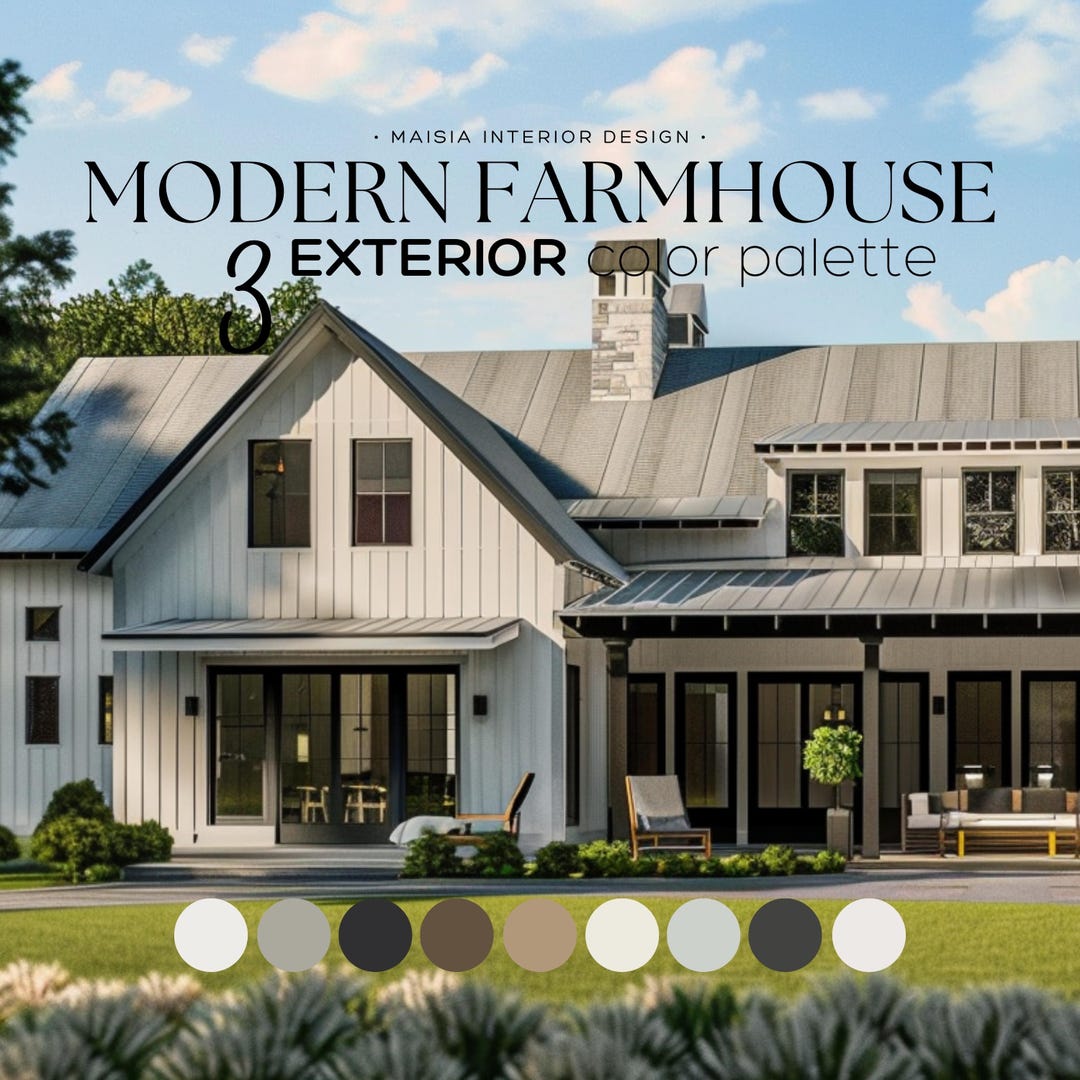 Modern Farmhouse EXTERIOR Sherwin Williams Color Palette House Paint ...