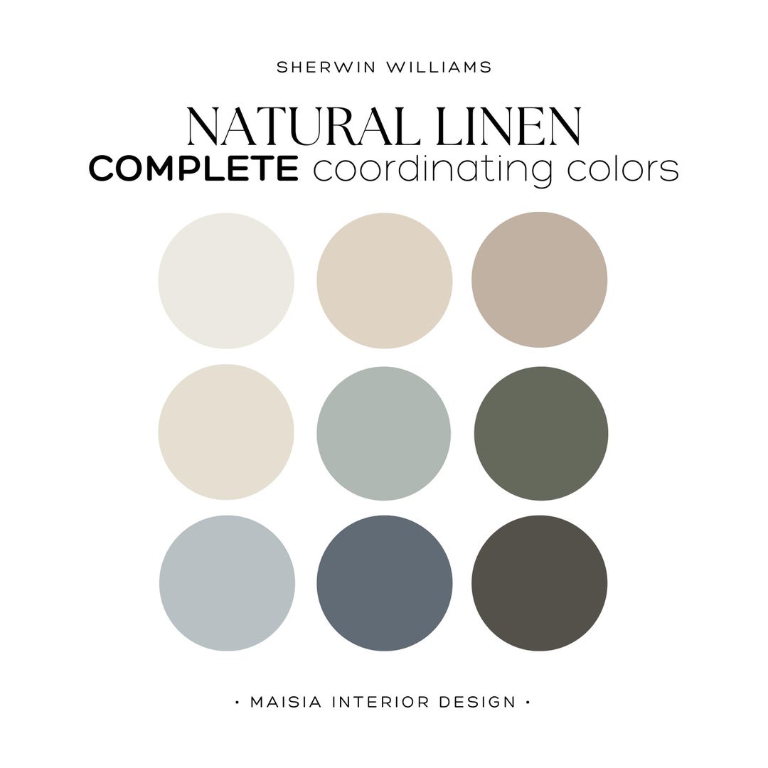 NATURAL LINEN Sherwin Williams Color Palette 2025 Best Warm Neutral ...