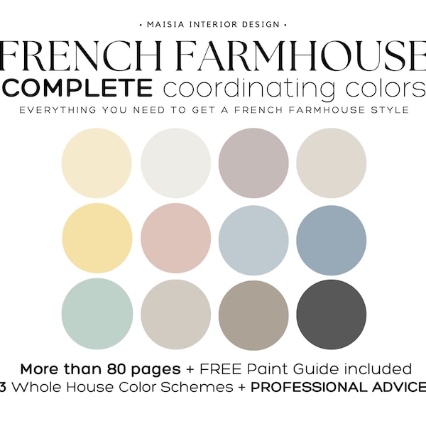 French Country Color Palette - Etsy