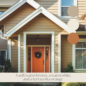 Beige EXTERIOR House Paint Color Combination Tan Coordinating Color for ...