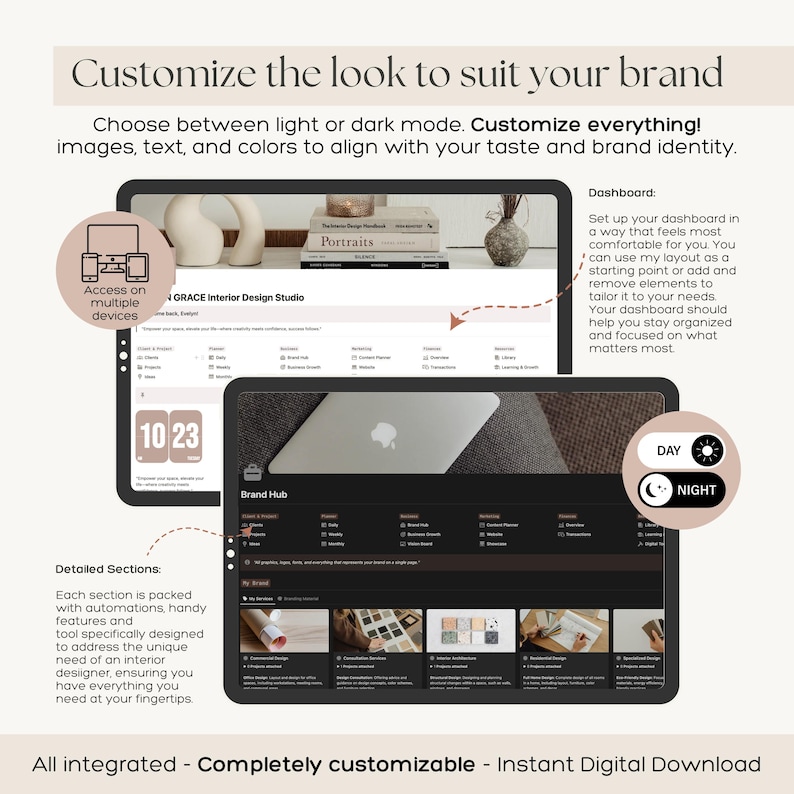 INTERIOR DESIGNER Notion Template Small Business Planner Notion ...