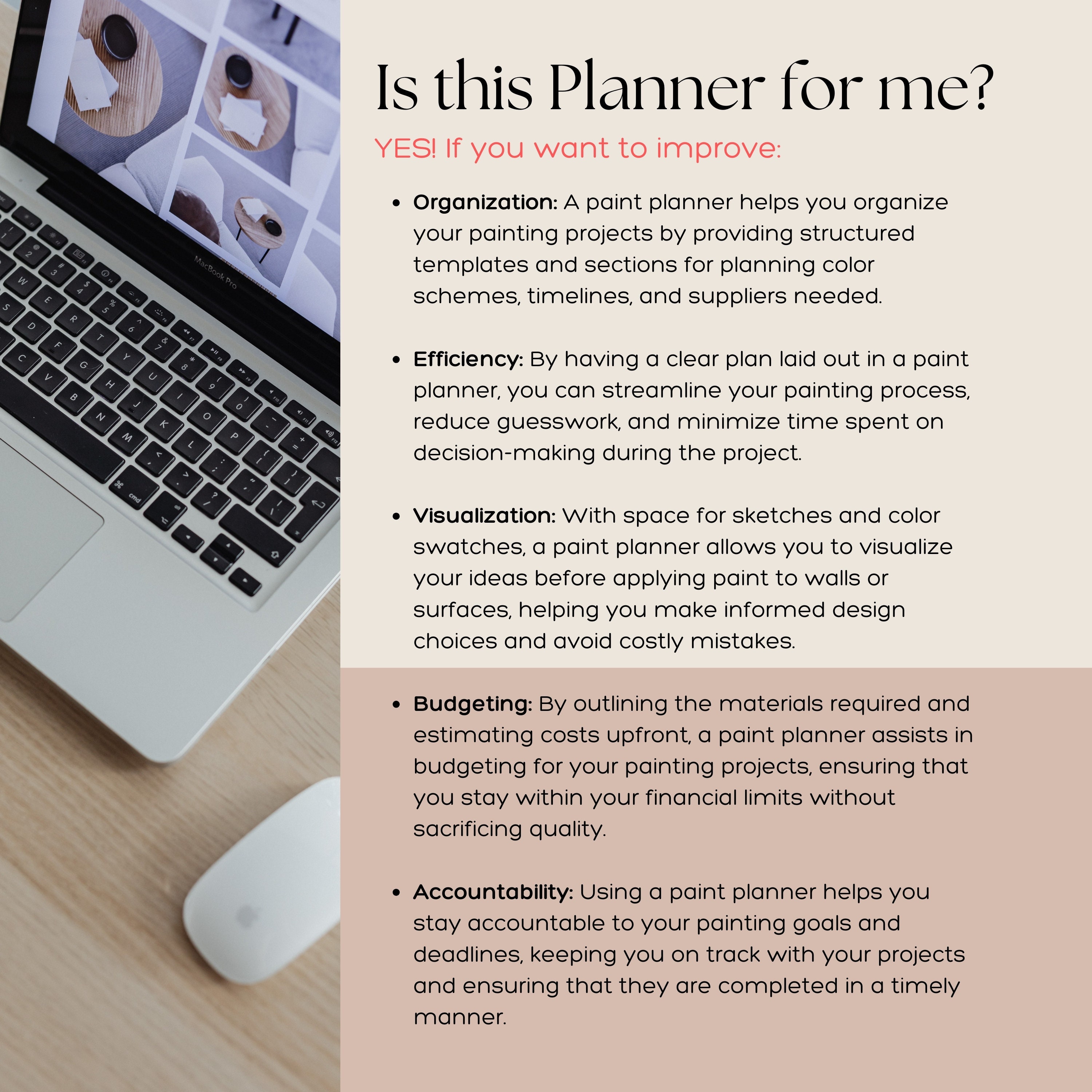 PAINT PLANNER Paint Tracker Printable Renovation Planner Paint Choice ...