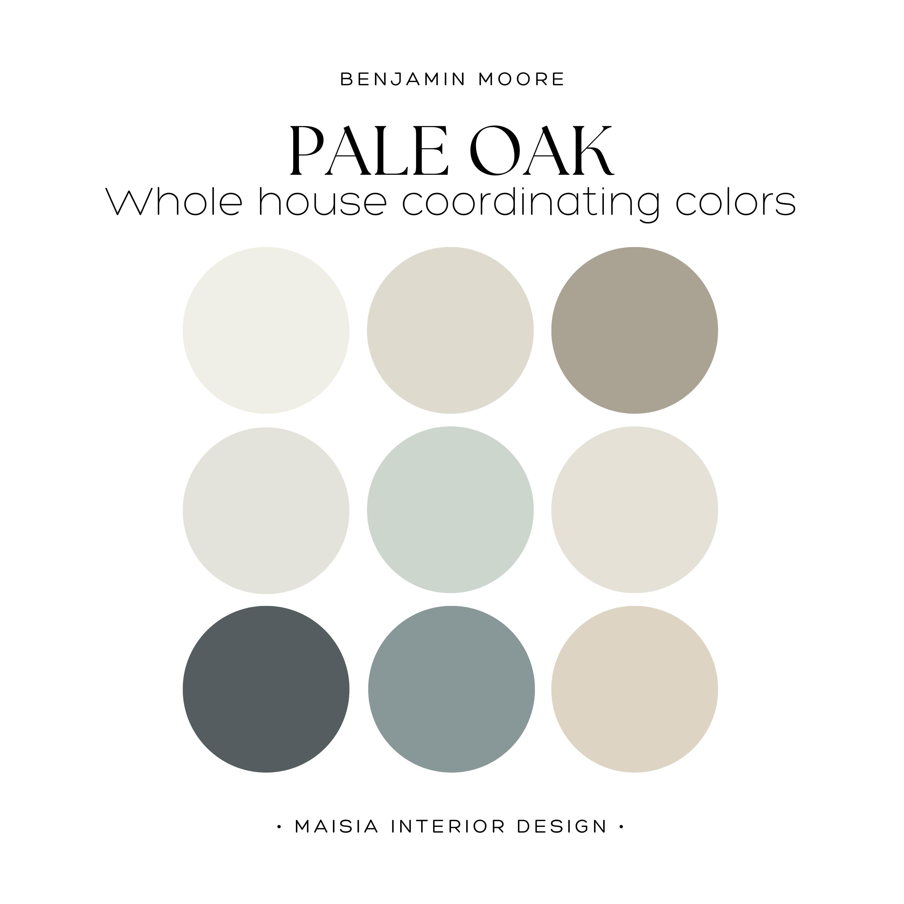 PALE OAK Benjamin Moore Color Palette Pale Oak Color Palette Pale Oak ...