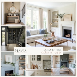 OCTOBER MIST Benjamin Moore Color Scheme Calm and Neutrals Paint Color ...