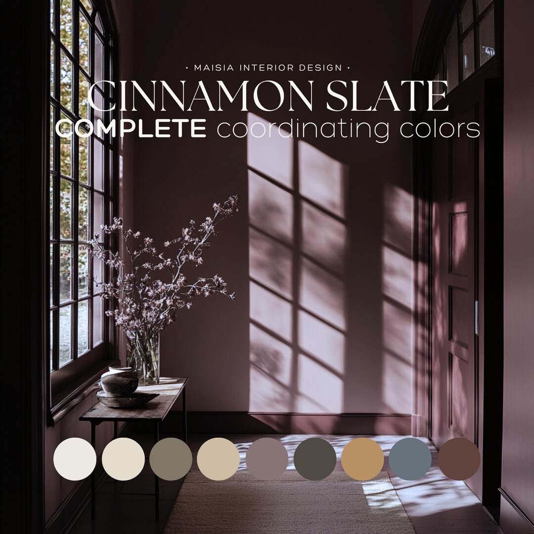 CINNAMON SLATE Color of the Year 2025 Benjamin Moore Color Palette ...