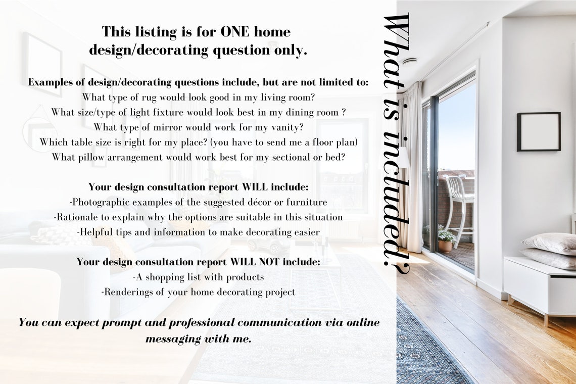 INTERIOR DESIGN ADVICE for Your Home Online Interior Design - Etsy