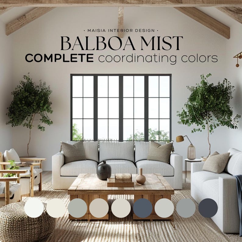 BALBOA MIST Benjamin Moore Color Palette Whole House Paint Palette ...