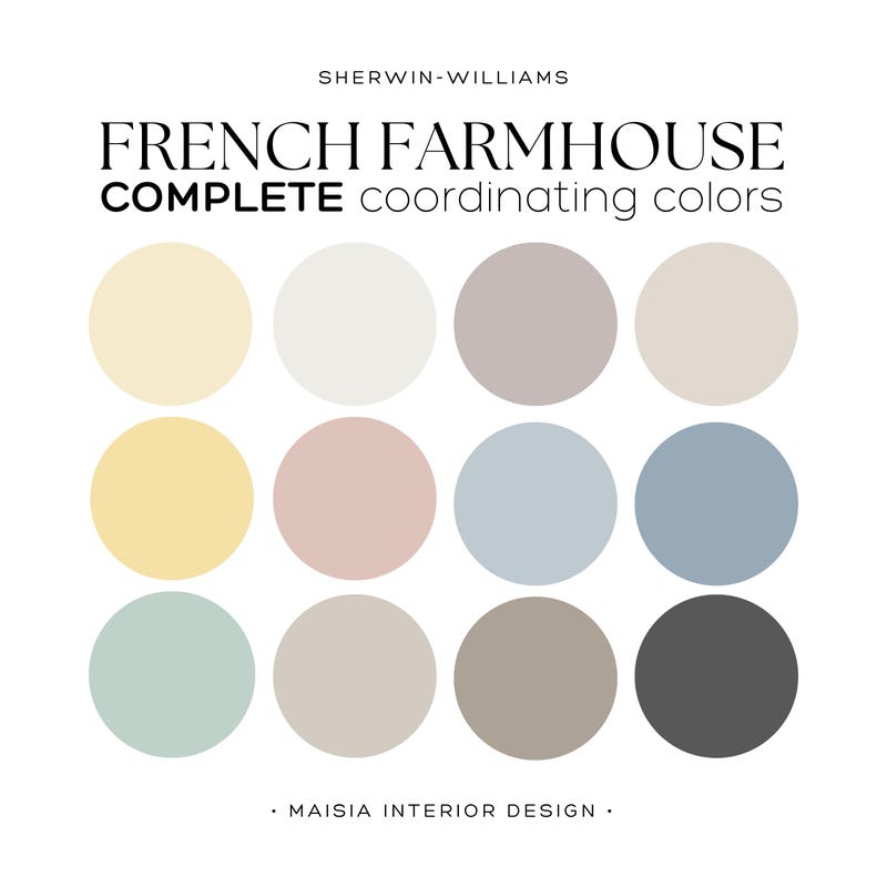 French Country Color Palette - Etsy