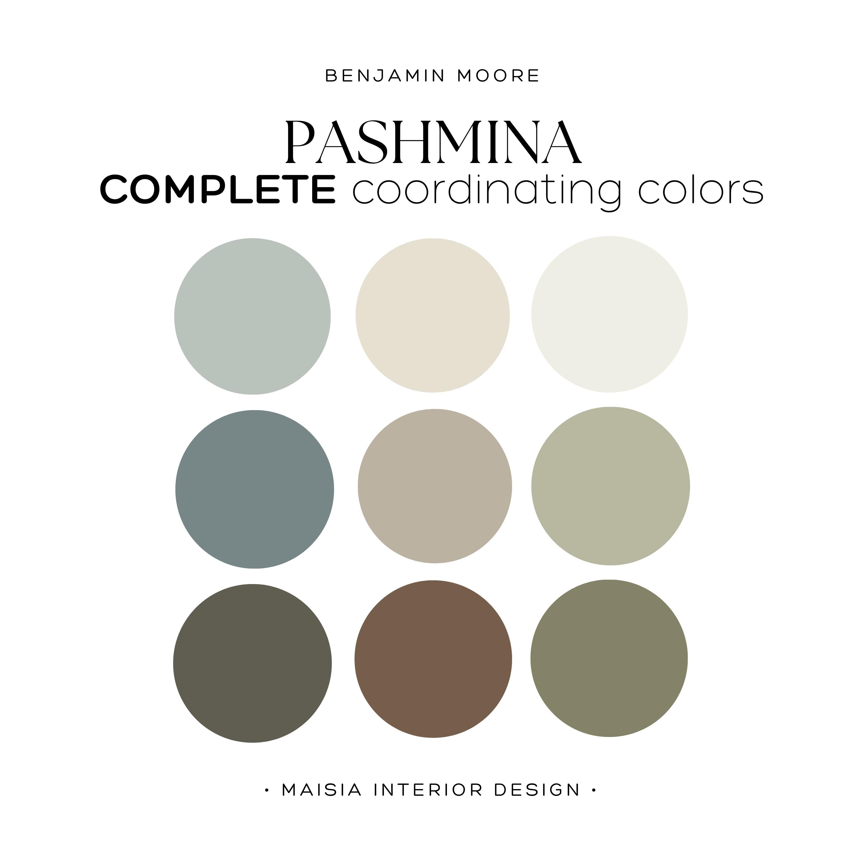 PASHMINA Benjamin Moore Color Palette Whole House Paint Palette Warm ...