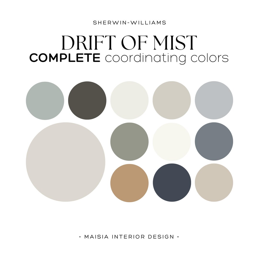 DRIFT OF MIST Sherwin Williams Color Palette Whole House Color Palette ...