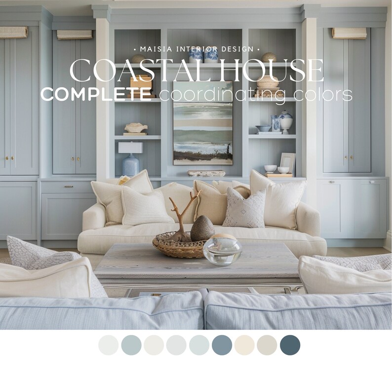 Sherwin Williams Paint Palette Modern Calm COASTAL Interior Paint Color ...