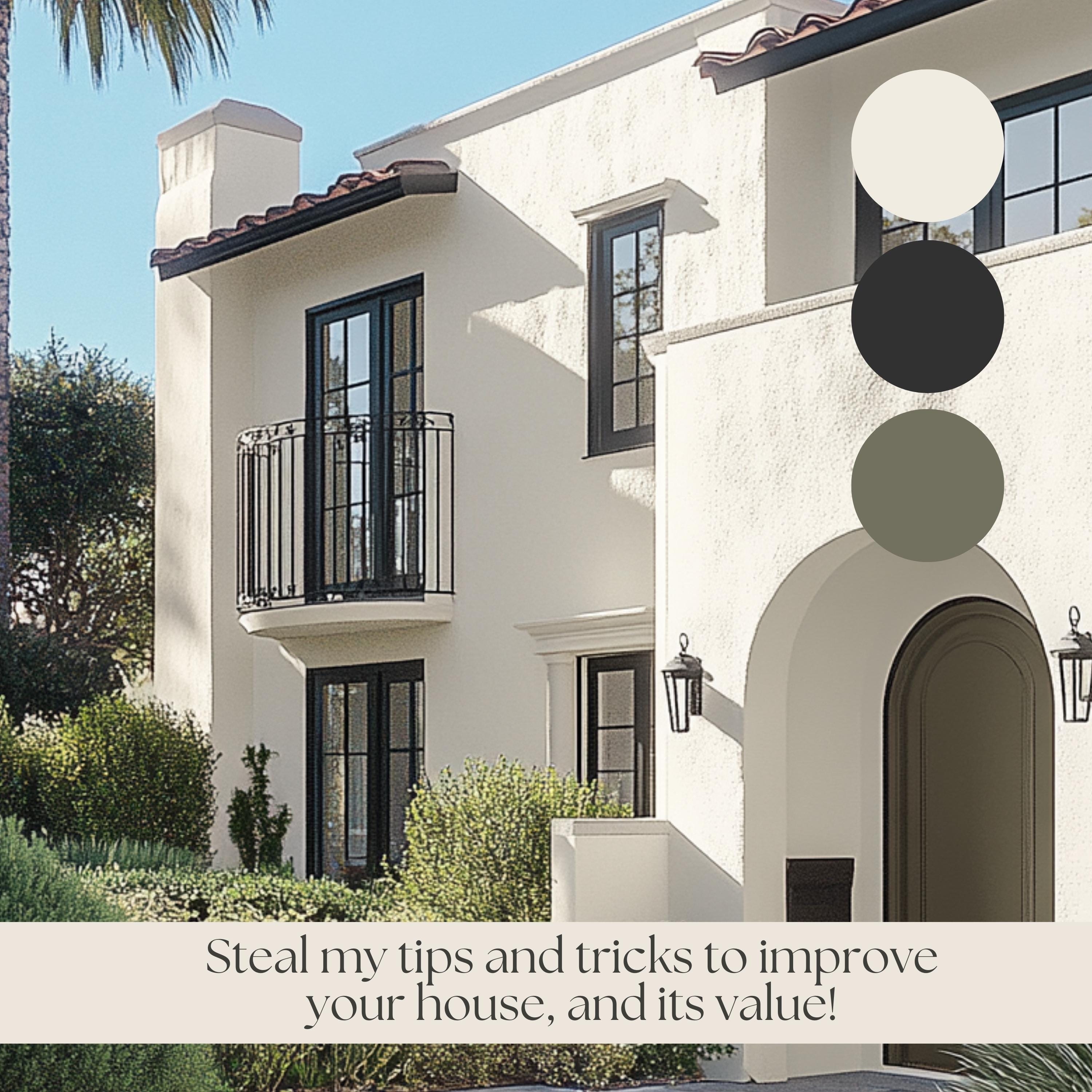 MEDITERRANEAN EXTERIOR Sherwin Williams Color Palette Spanish Revival ...