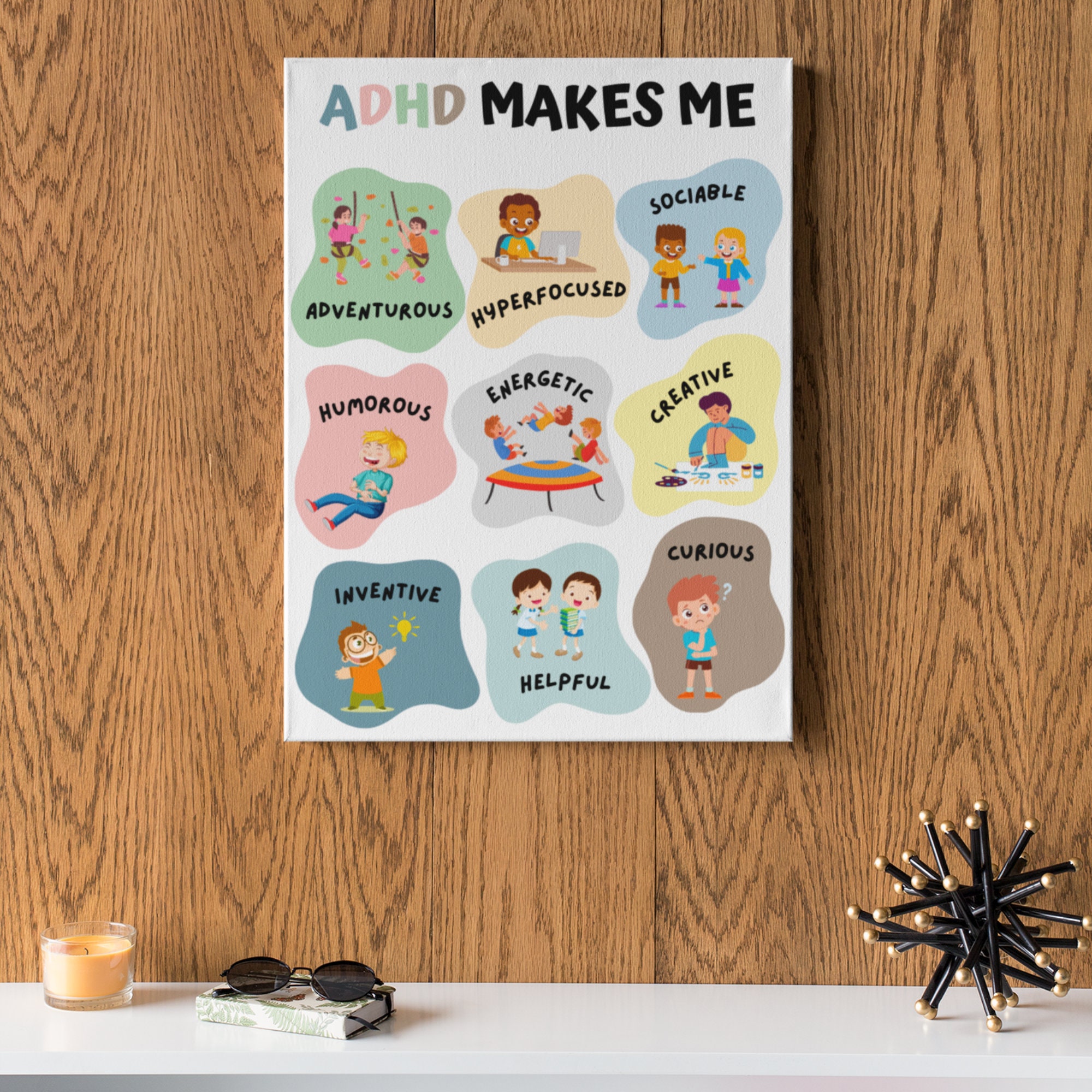 ADHD Strengths Poster, Qualities, Neurodiversity, ADHD Printable ...