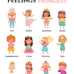 Feelings Poster Show Me Your Feelings Princess Printable - Etsy