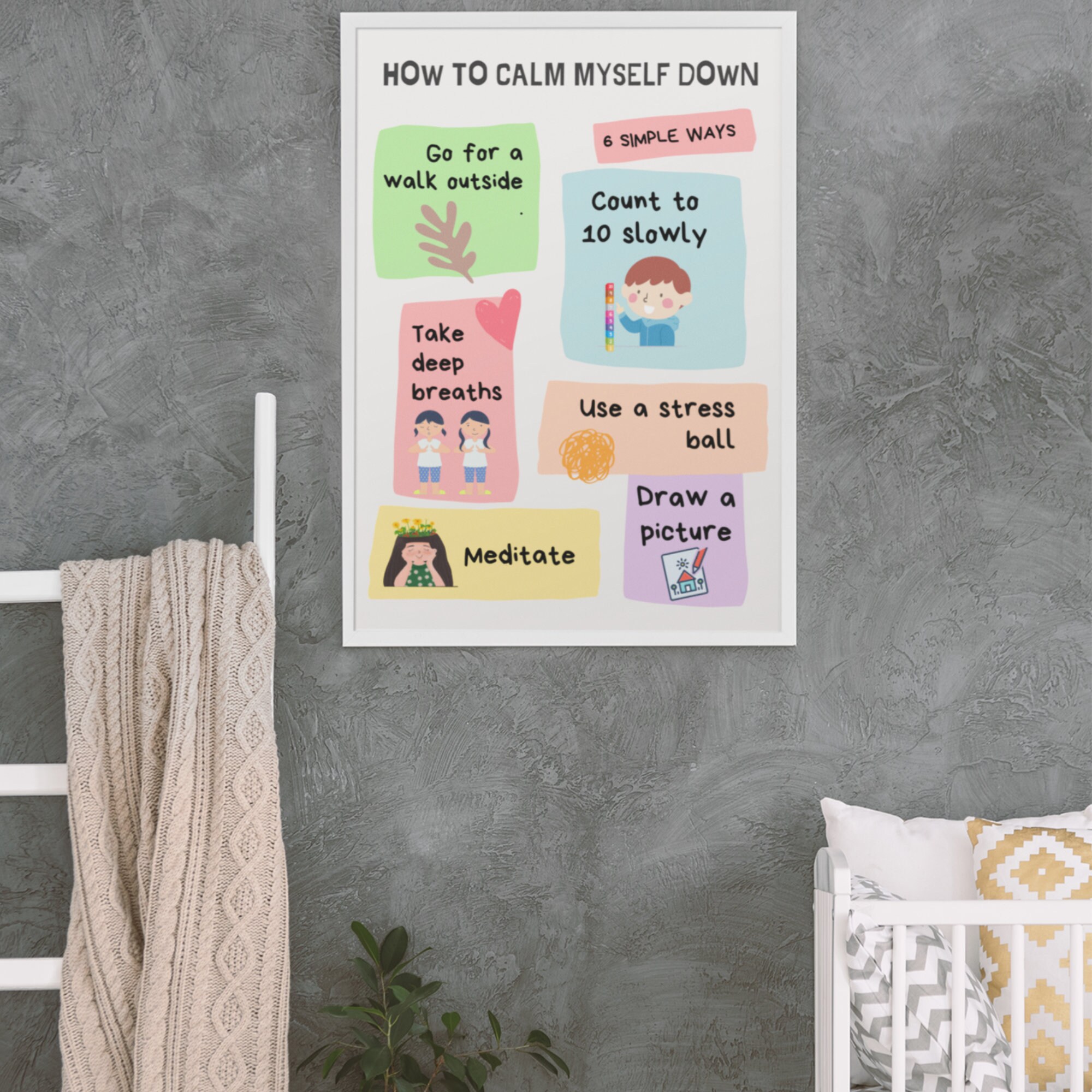 How to Calm Myself Down Printable Wall Art Classroom Poster Calm Down ...