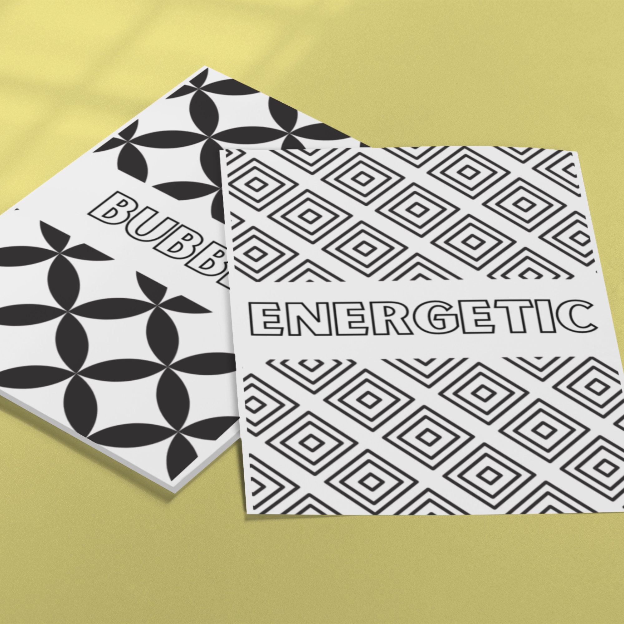 ADHD Colouring Pages Geometric Simple to Colour ADHD Words Anxiety ...