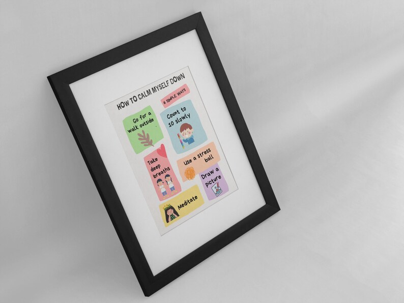 How to Calm Myself Down Printable Wall Art Classroom Poster Calm Down ...