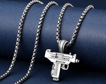 Silver Uzi Necklace - Etsy