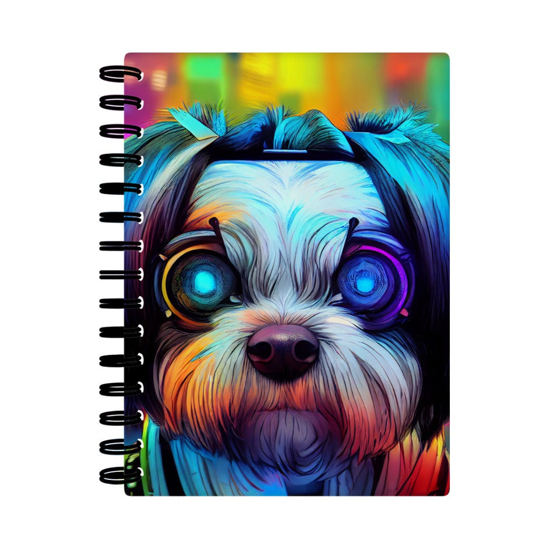 Shih Tzu Spiral Notebook Cute Dog Notebook Artwork - Etsy