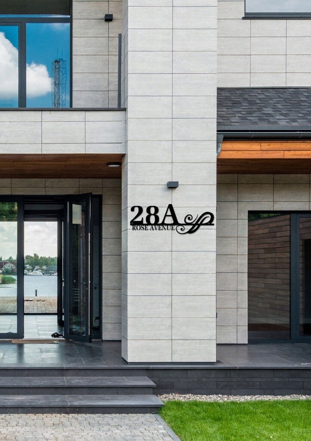 Modern House Number Plaque Modern House Number Sign Modern - Etsy