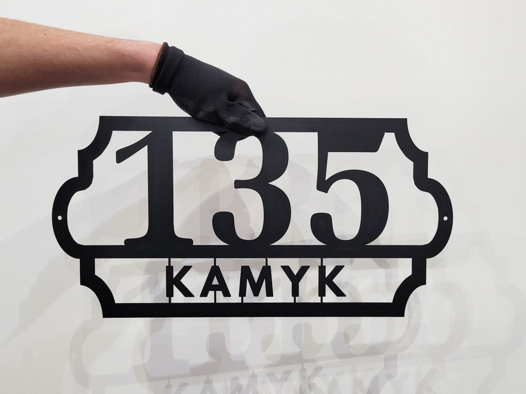 Modern House Number Plaque Modern House Number Sign Modern Address ...