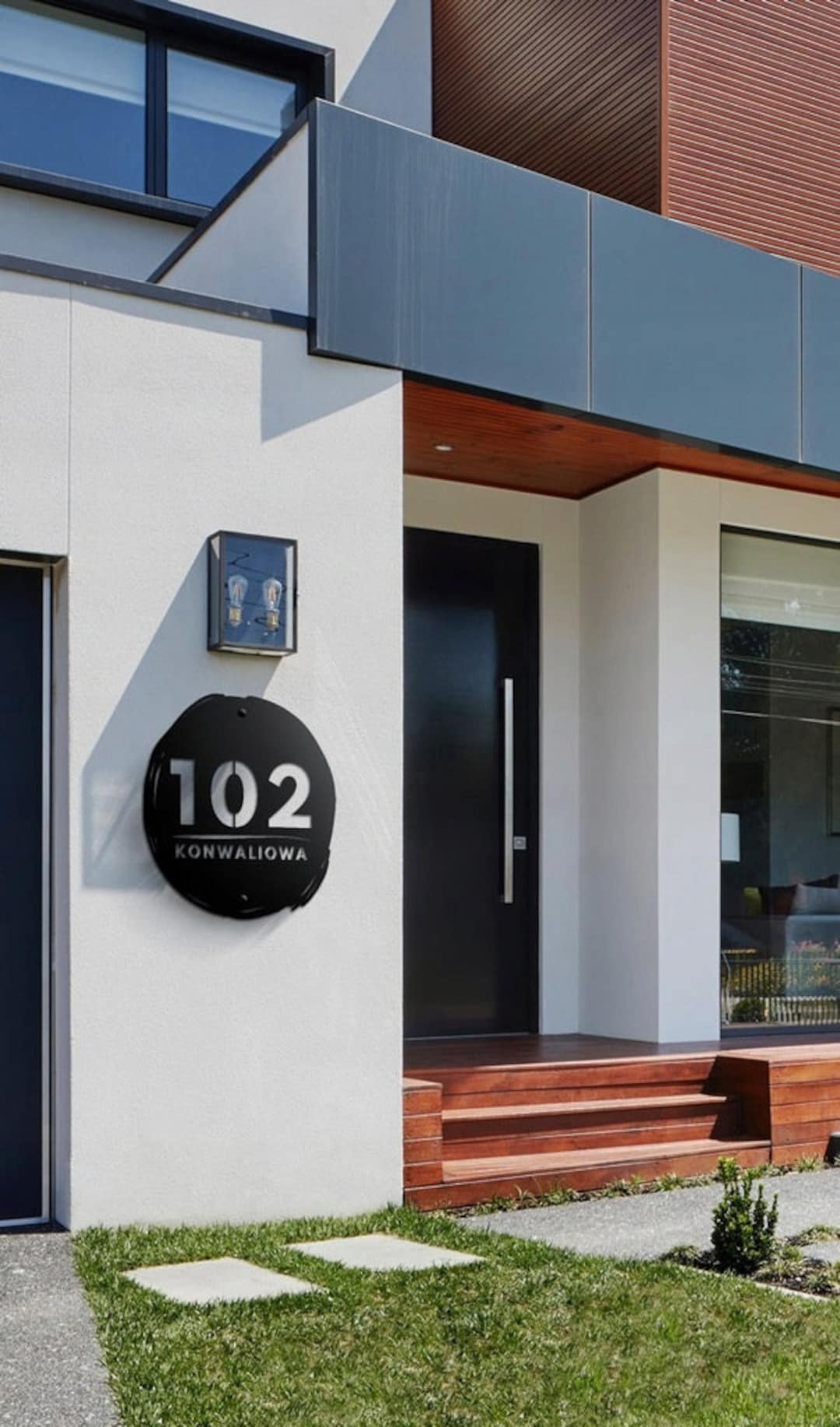 Modern House Number Plaque Modern House Number Sign Modern Address ...