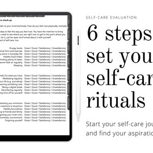 Undated Digital Planner: Self Care and Productivity | Self-help Journal ...