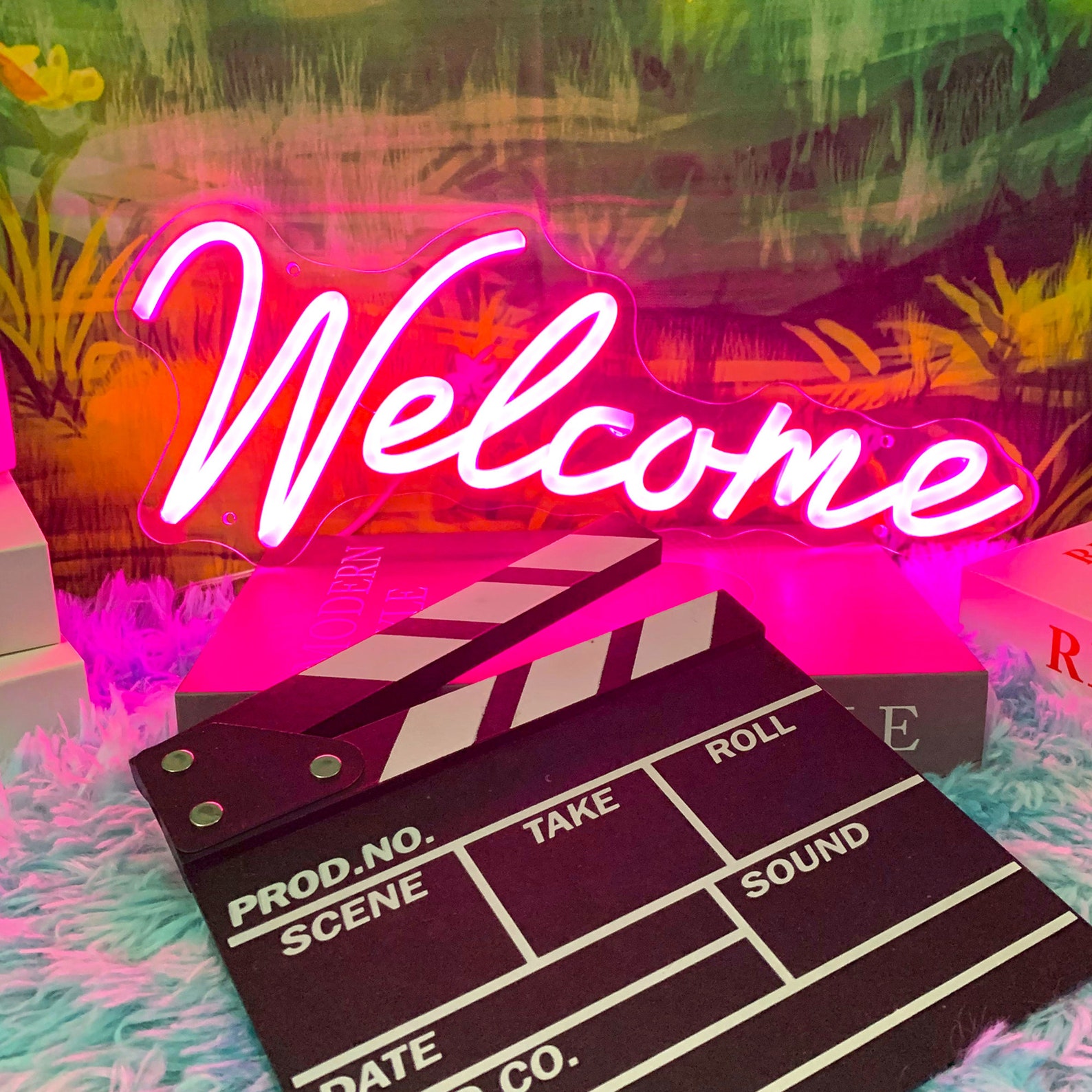 Custom Welcome Neon Sign: Business Logo, Wall Decor - Etsy