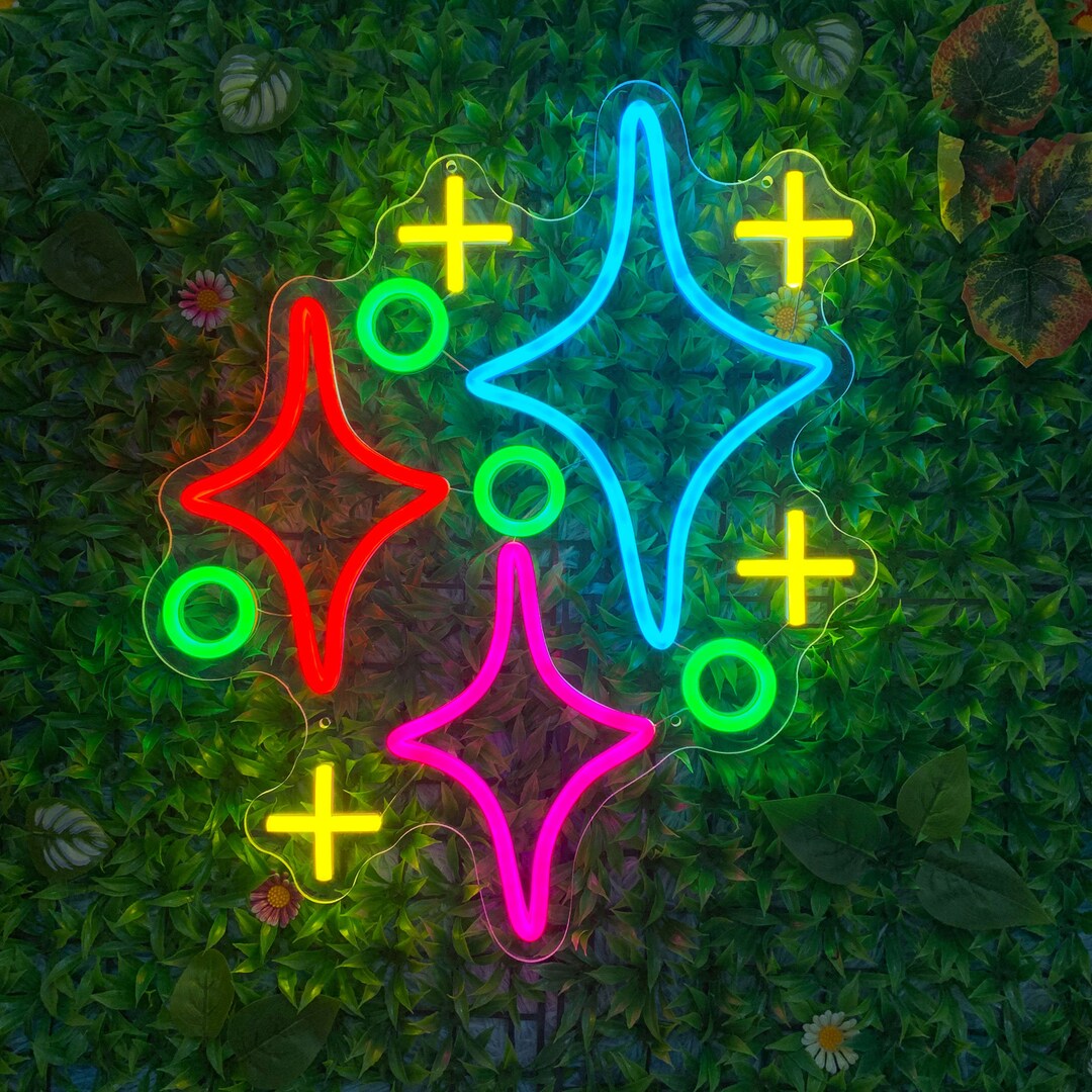 Sparkle Stars Custom Led Neon Sign, Kids Room Decor, Twinkle Stars Sign ...
