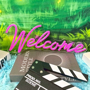Custom Welcome Neon Sign: Business Logo, Wall Decor - Etsy