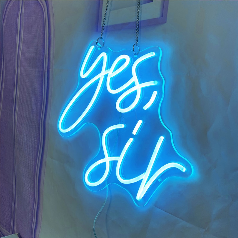 Yes Sir Neon Sign, Yes Sir Led Sign, Yes Sir Sign, Custom Logo Sign ...