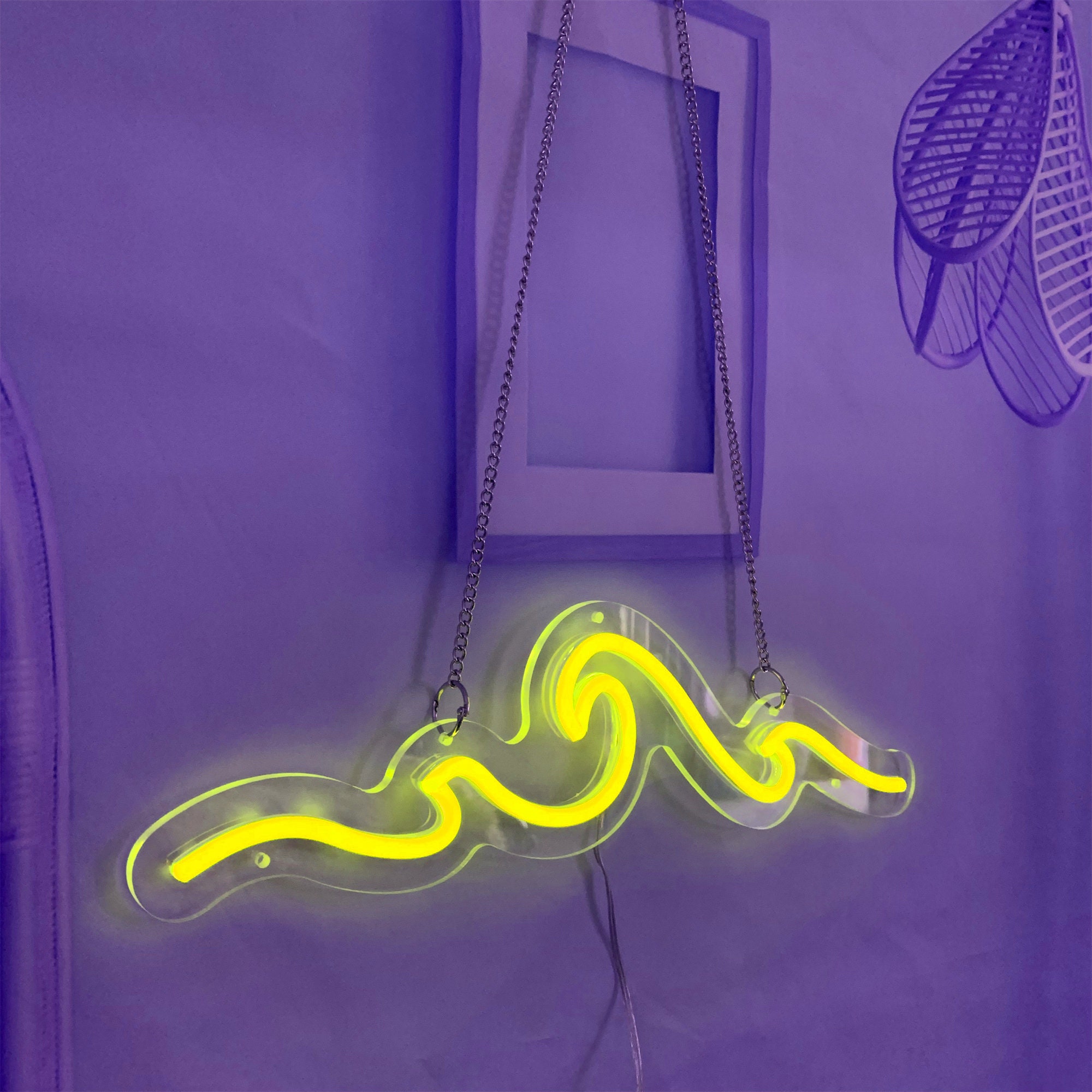 Wave LED Neon Sign Wave Neon Sign LED Neon Sign Wave Wall - Etsy