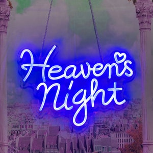 Heaven's Night Neon Sign, Wedding Neon Sign, Custom Neon Sign, LED Neon ...