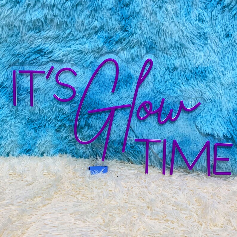 It's Glow Time Neon Sign, Esthetician Neon Sign, Custom Logo Sign ...
