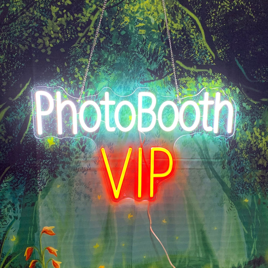 Photobooth VIP Neon Sign, VIP Neon Sign, VIP Led Sign, Vip Wall Art ...