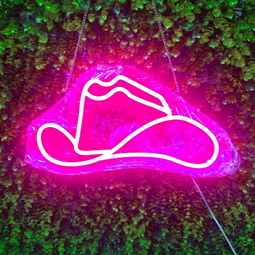 Cowboy Hat Neon Sign, Cowboy Led Neon Sign, Western Light Up,hat Neon ...