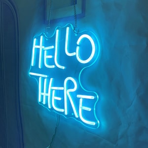 Hello There, Hell Here Neon Sign, Halloween Decor Lights, Horror Decor ...