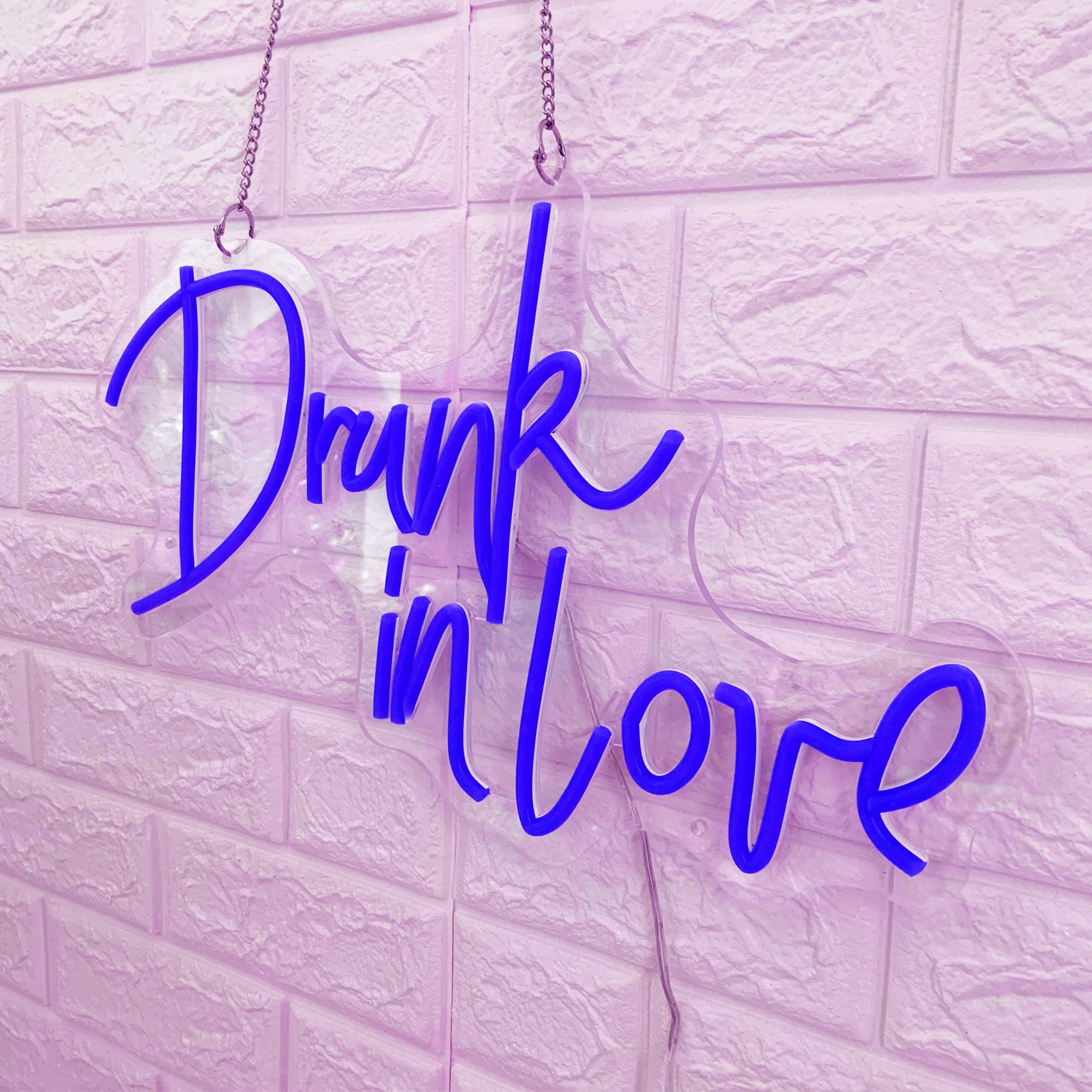 Drunk in Love Neon Sign, Custom Wedding Decor, Personalized Gift, Drunk ...