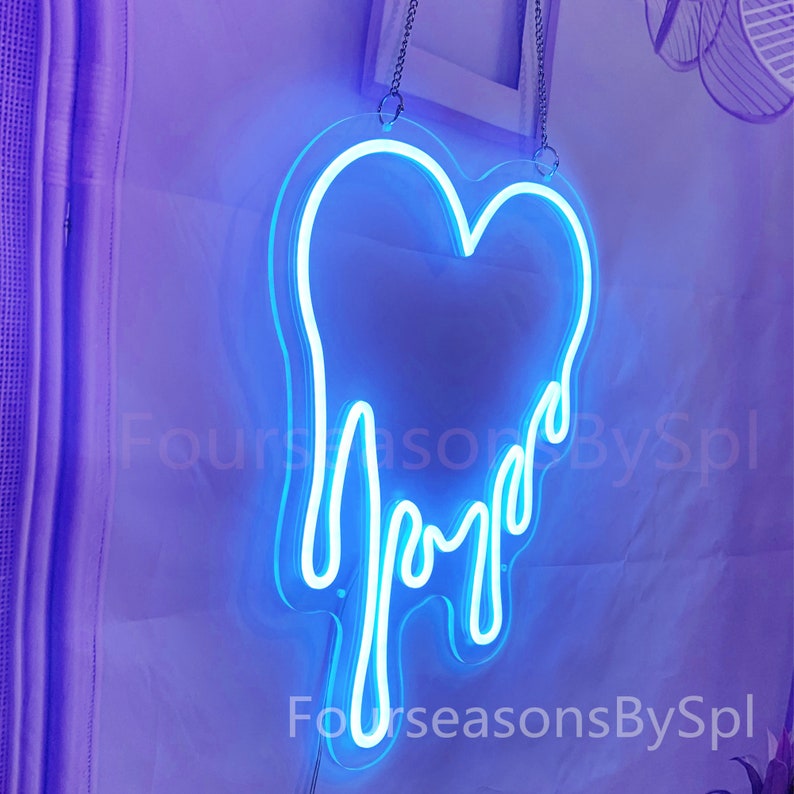 Melting Heart Led Neon Sign, Dripping Heart Neon Sign, Bleeding Heart ...